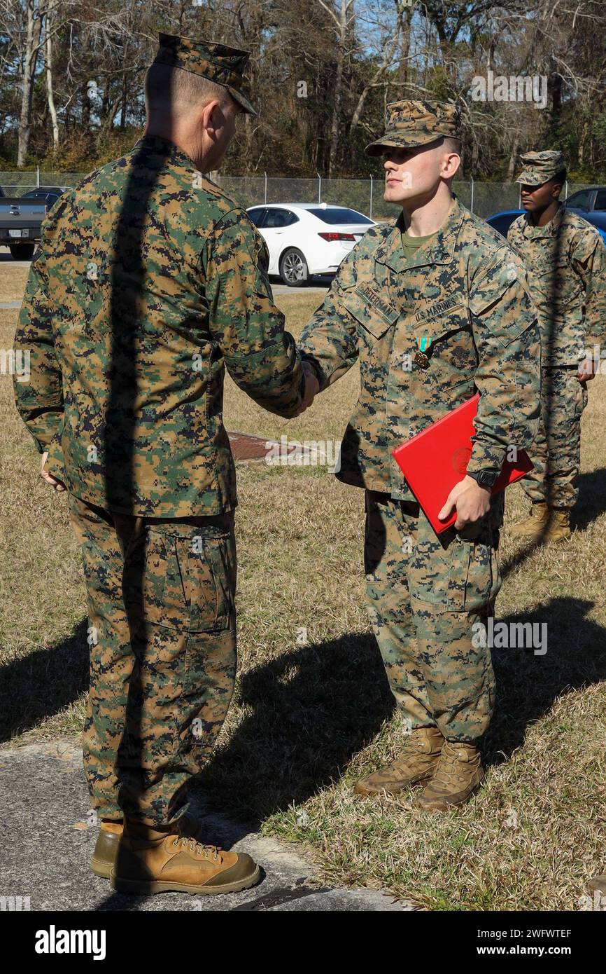 U.S. Marine Corps Cpl. Jarret Determan, military working dog handler ...
