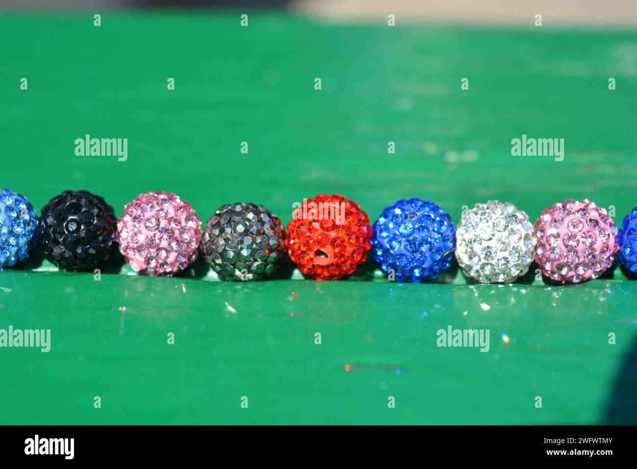 Beautiful, bright, multi-colored balls with Swarovski crystals ...