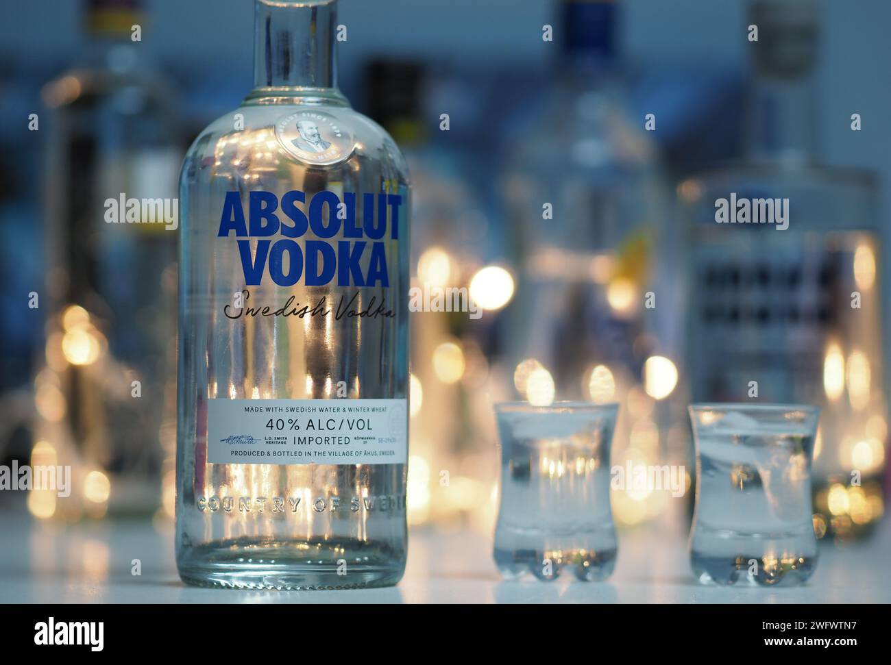 Germany. 01st Feb, 2024. In this photo illustration a bottle of Absolut ...