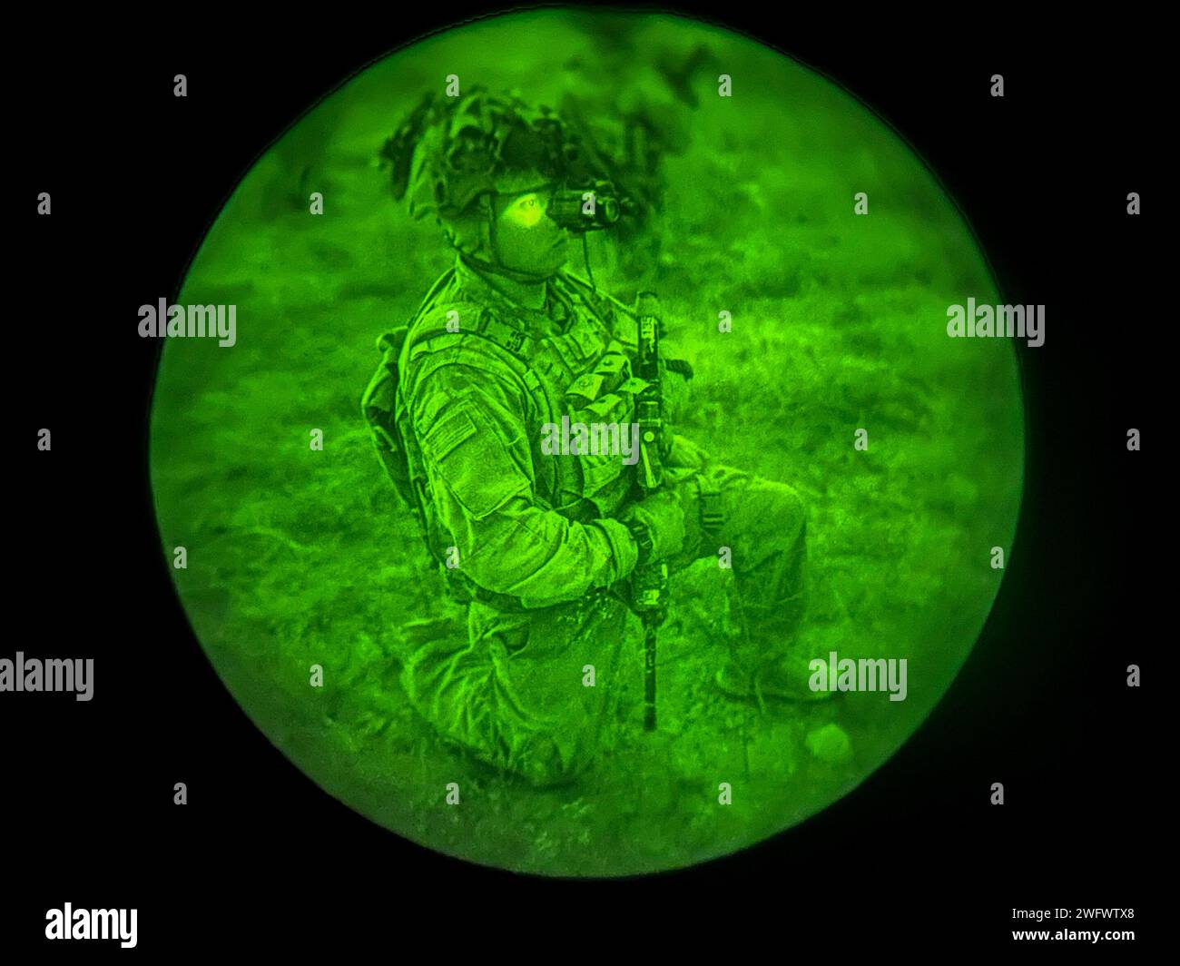 U.S. Army Trooper assigned to 1st Battalion, 12th Cavalry Regiment, 3rd ...