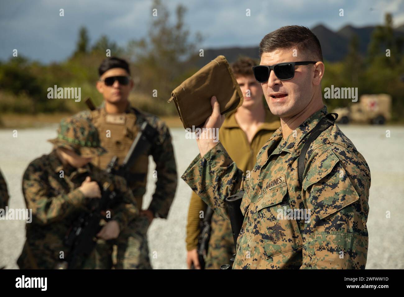 U.S. Marines with 3rd Maintenance Battalion, 3rd Sustainment Group ...