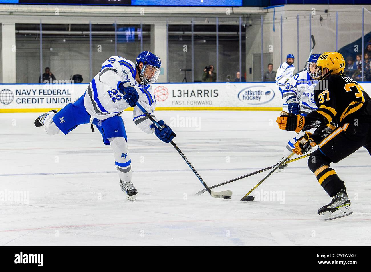 U.S. AIR FORCE ACADEMY, Colo. -- Air Force's Chris Hedden takes a shot ...