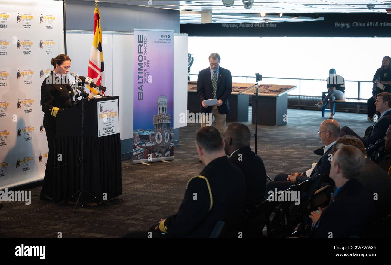 BALTIMORE (January 24, 2024) - Rear Admiral Nancy Lacore, commandant ...