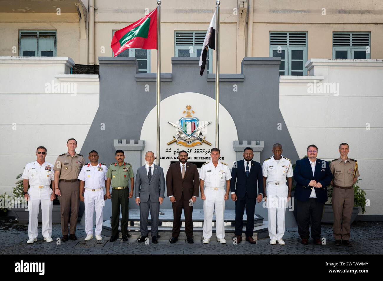 Maldives Minister of Defence Ghassan Maumoon, Maldives Chief of Defence ...