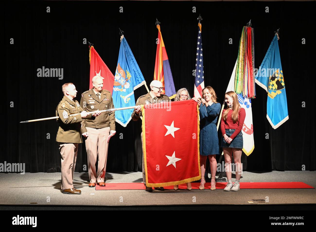 Left, Command Sgt. Maj. Jesse Townsend, U.S. Army Intelligence Center ...