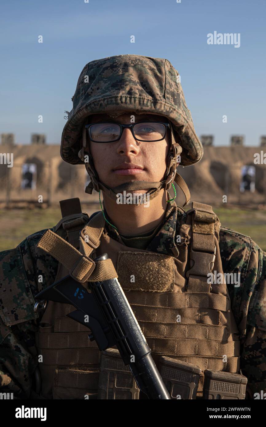 U.S. Marine Corps Recruit Isaiah Galvez with Echo Company, 2nd Recruit ...