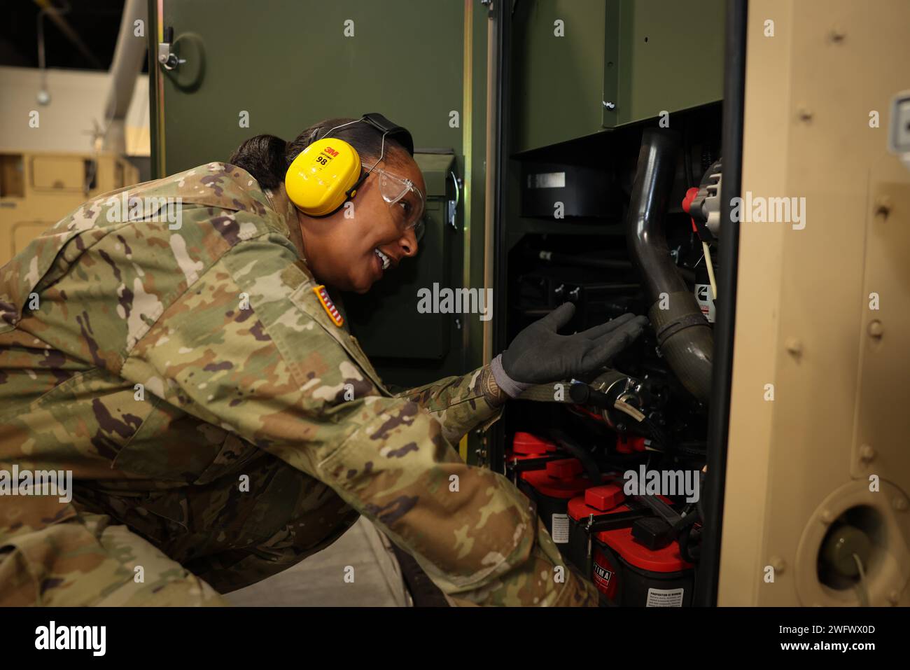 Staff Sgt. Jasmine N. Barnes, 91D Instructor, explains the process of ...