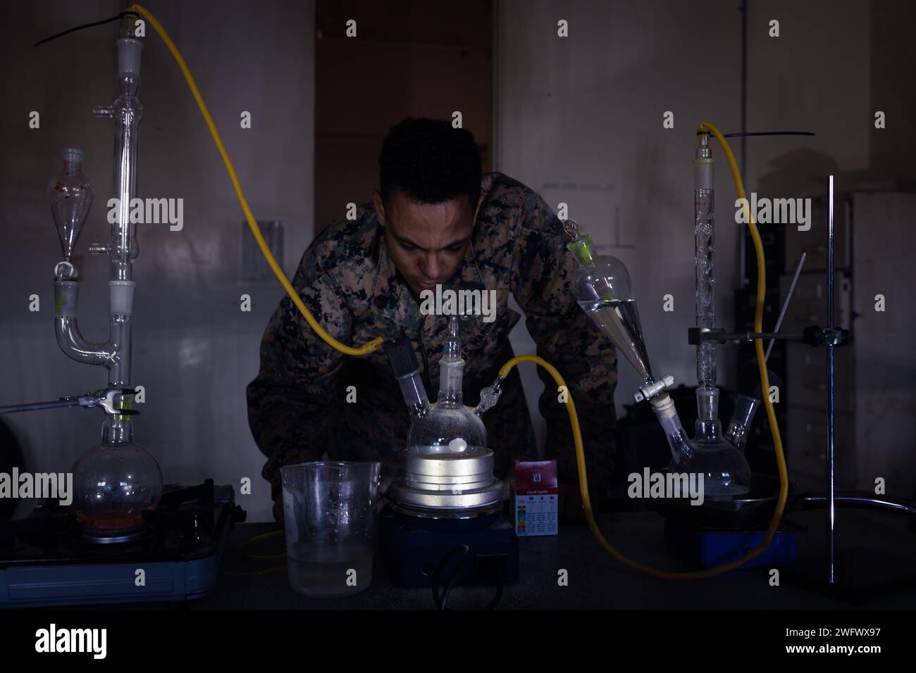 U.S. Marine Corps Staff Sgt. Israel Brackens, a chemical, biological ...