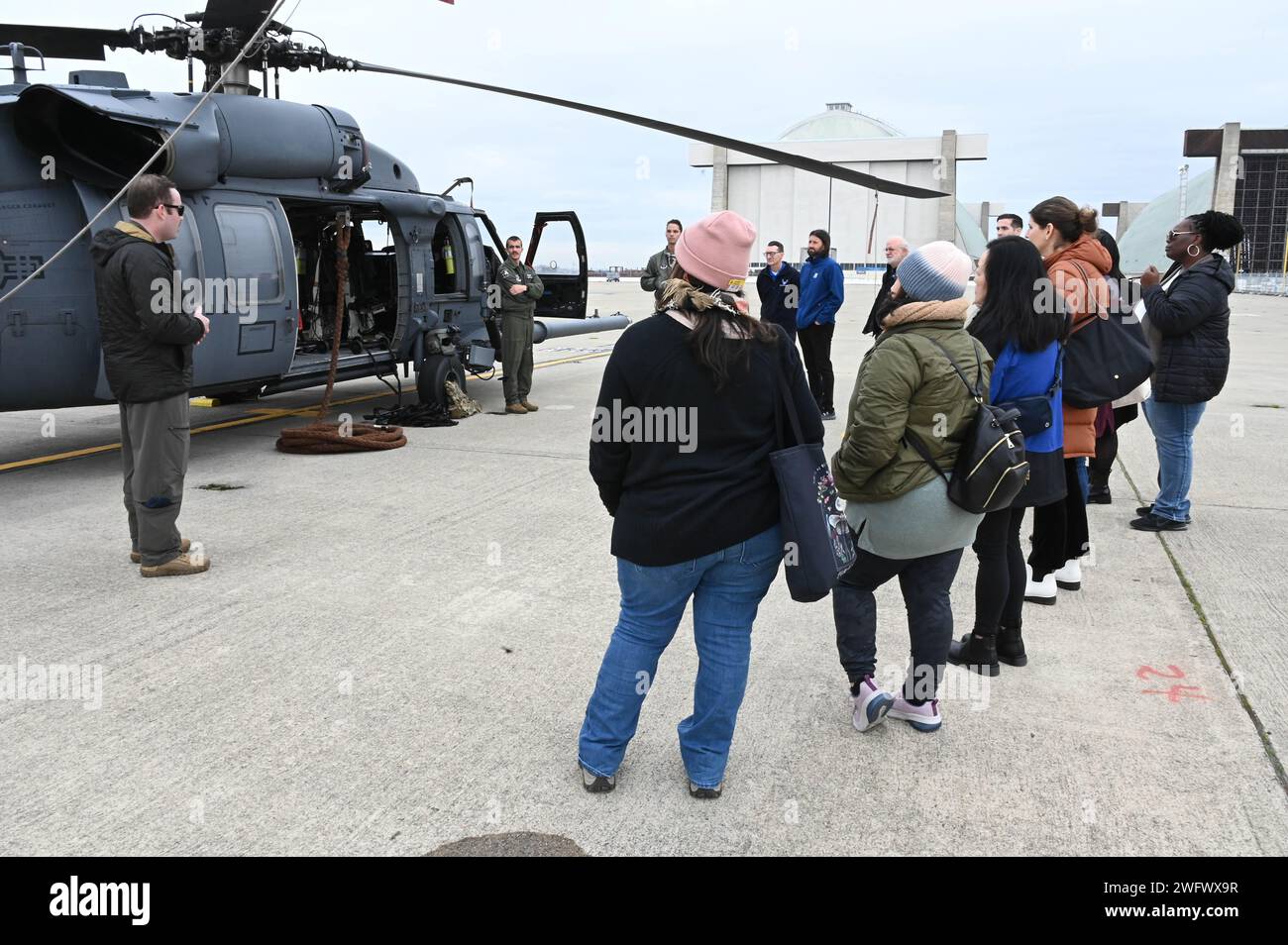 The 129th Rescue Wing recruiting team gives a tour to local educators ...