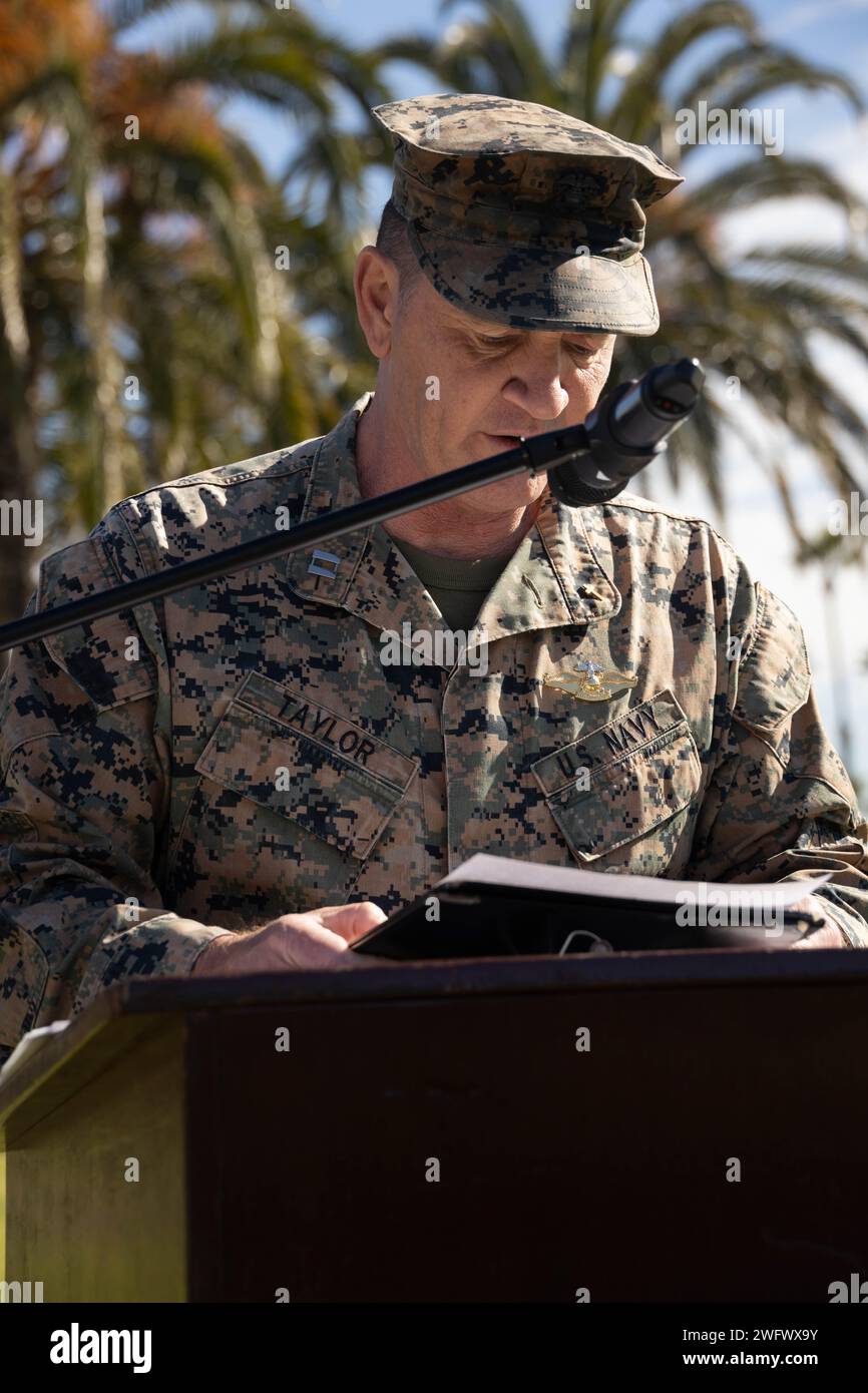 U.S. Navy Lt. Heath E. Taylor, chaplain with Headquarters and Service ...