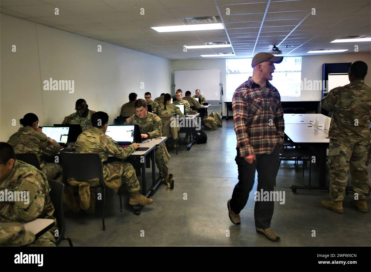 Instructor Aaron Wallander with the Fort McCoy Virtual Battle Space ...
