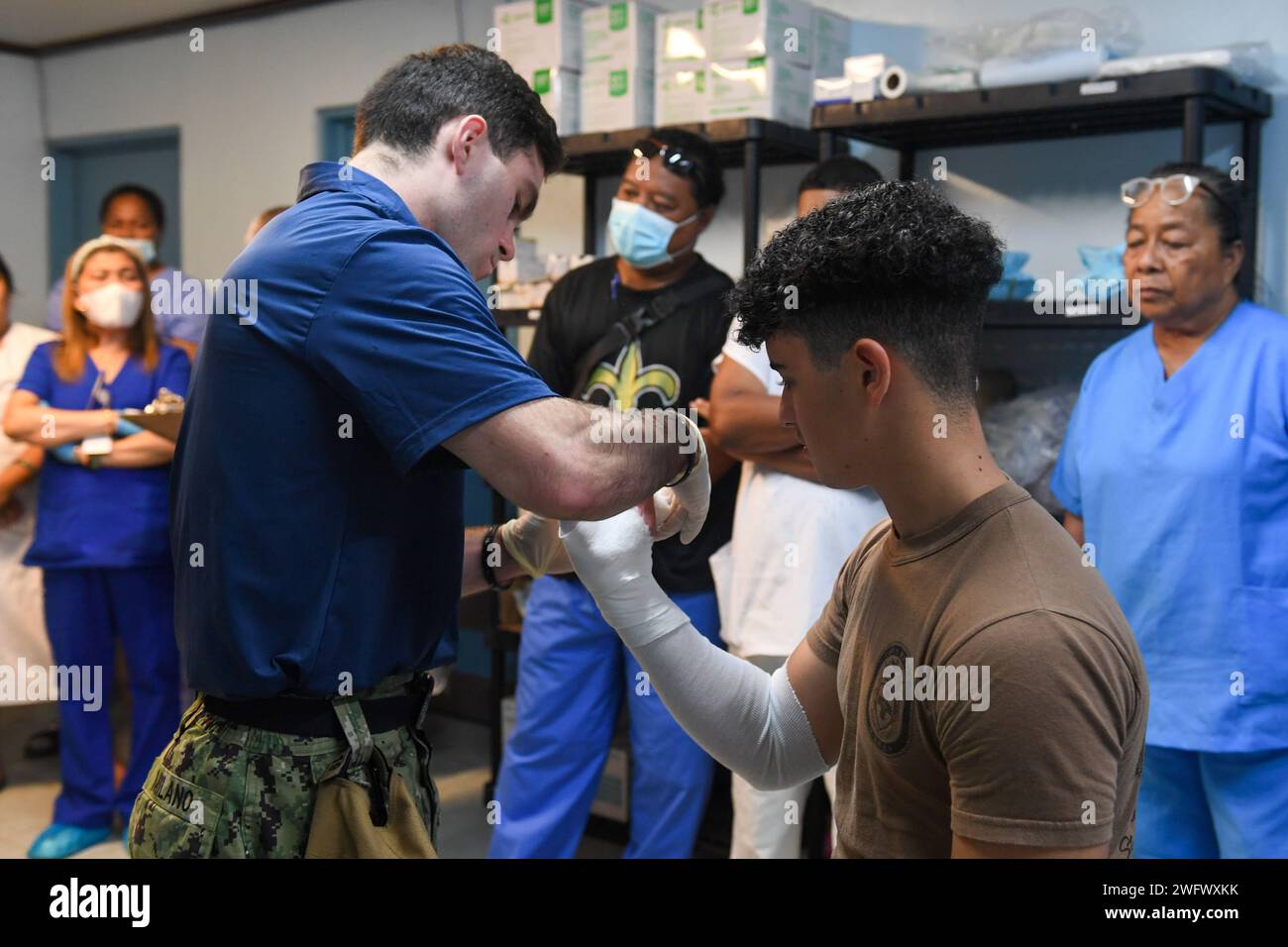 U.S. Navy Hospital Corpsman 3rd Class Nicholas Gonzales Milano, from ...