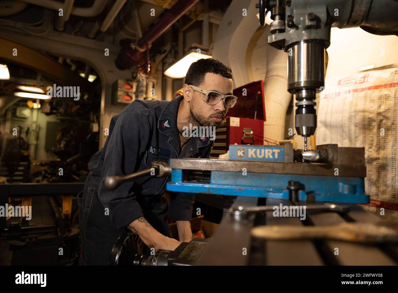 240102-HA192-N-1028 MEDITERRANNEAN SEA (Jan. 2, 2024) Machinery ...