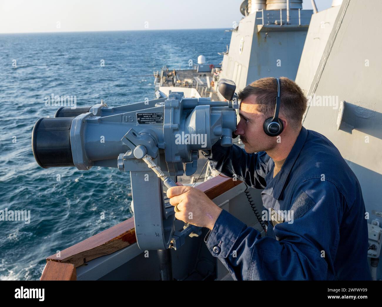 240103-N-CK669-1047 RED SEA (Jan. 3, 2024) Boatswain's Mate 3rd Class ...