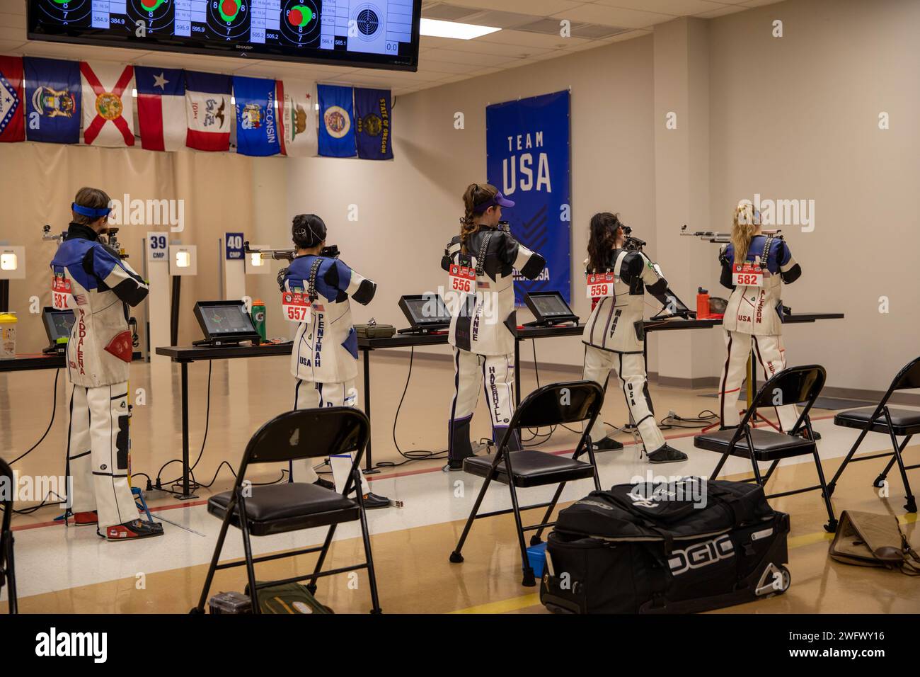 U.S. Army Sgt. Sagen Maddalena competes in the USA Shooting Air Gun ...