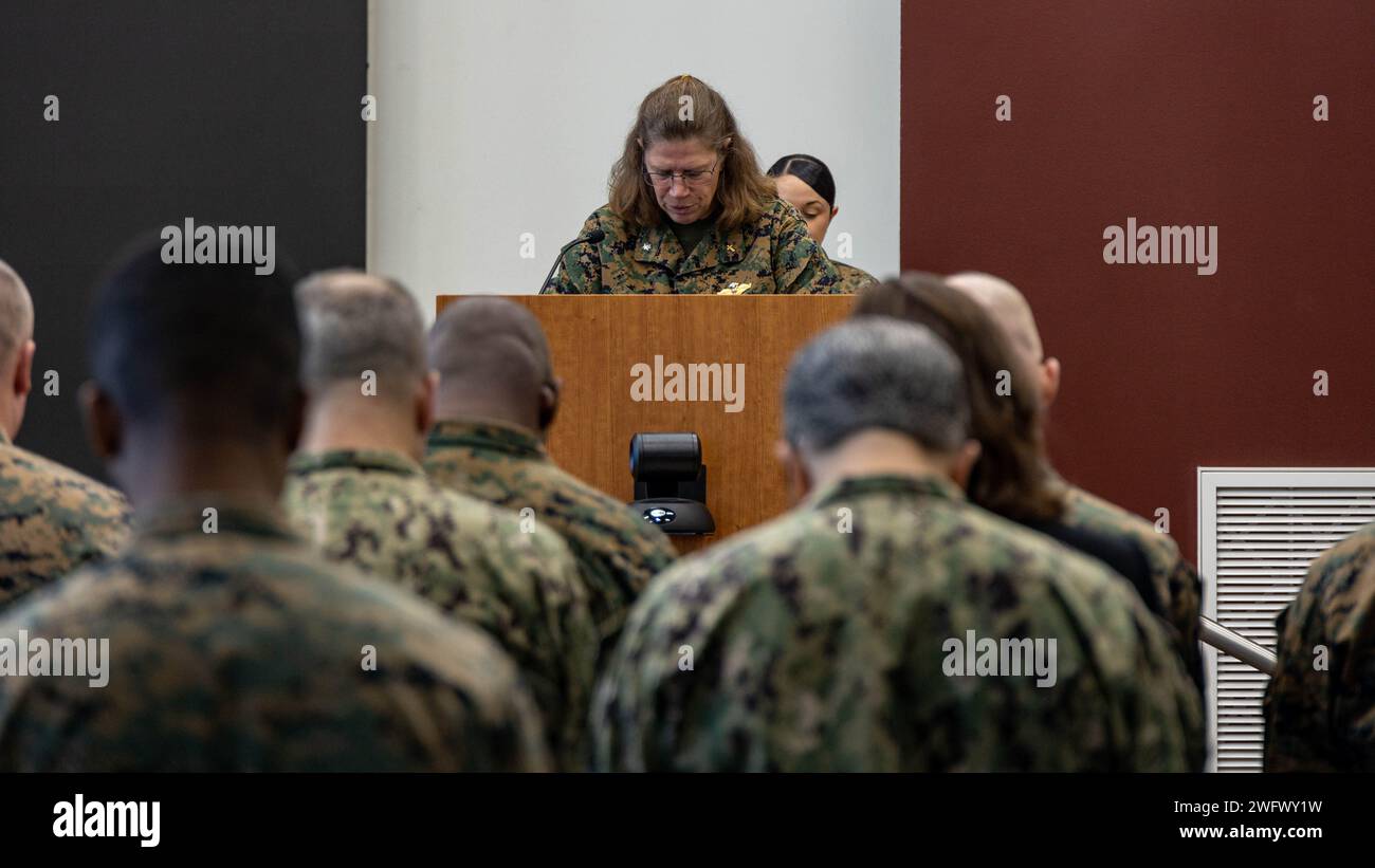 U.S. Navy Cmdr. Patricia Coley, deputy group chaplain of 2nd Marine ...
