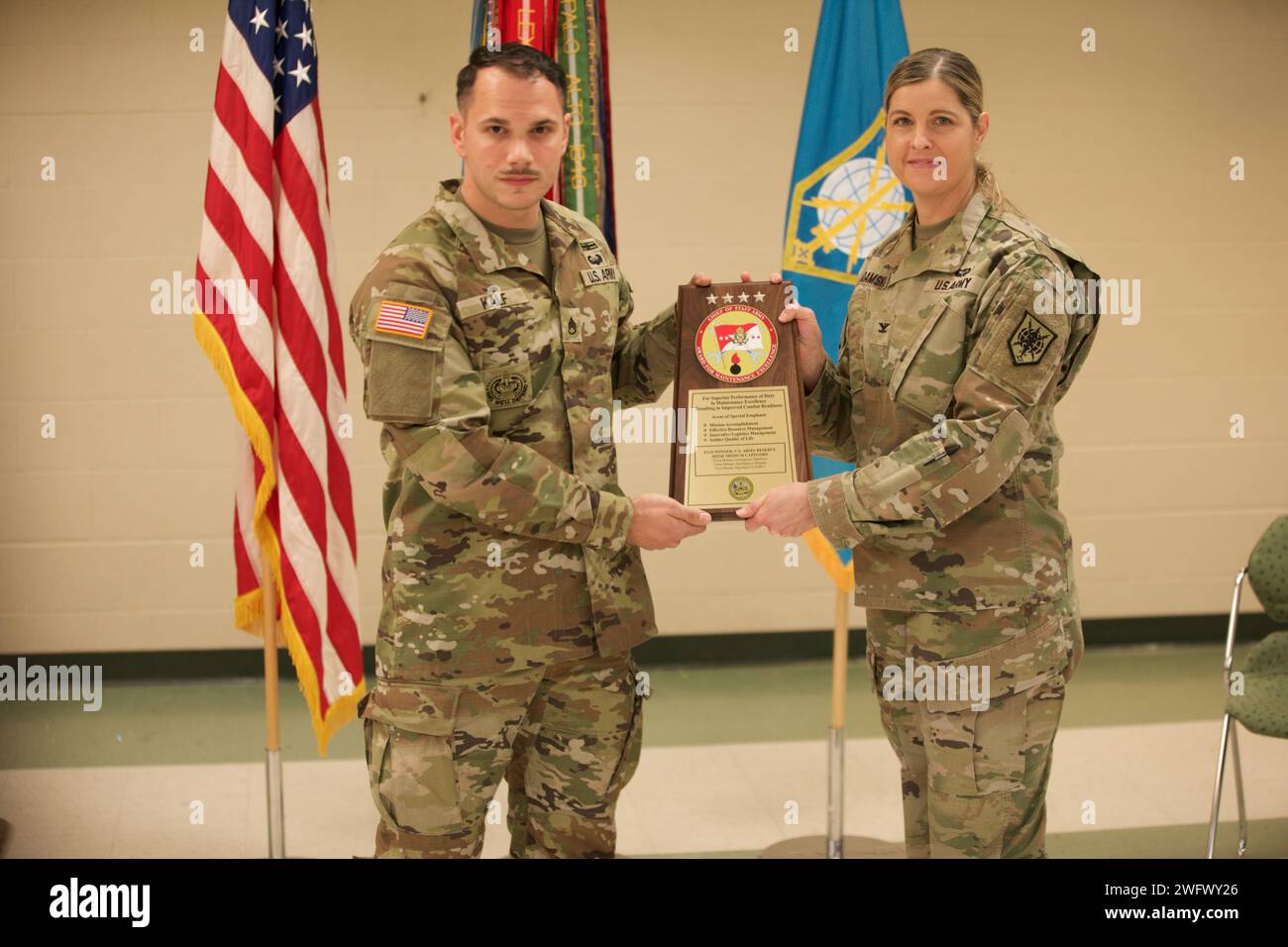U.S. Army Reserve Col. Melissa Adamski, right, commander of the ...