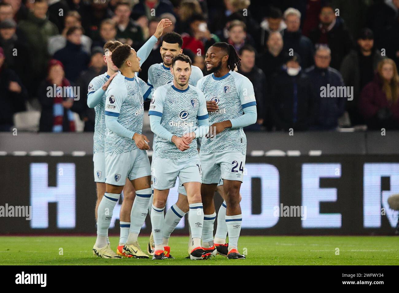 LONDON, UK - 1st Feb 2024: Dominic Solanke of AFC Bournemouth ...