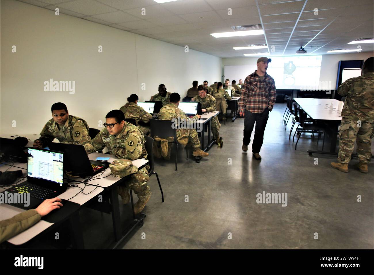 Instructor Aaron Wallander with the Fort McCoy Virtual Battle Space ...