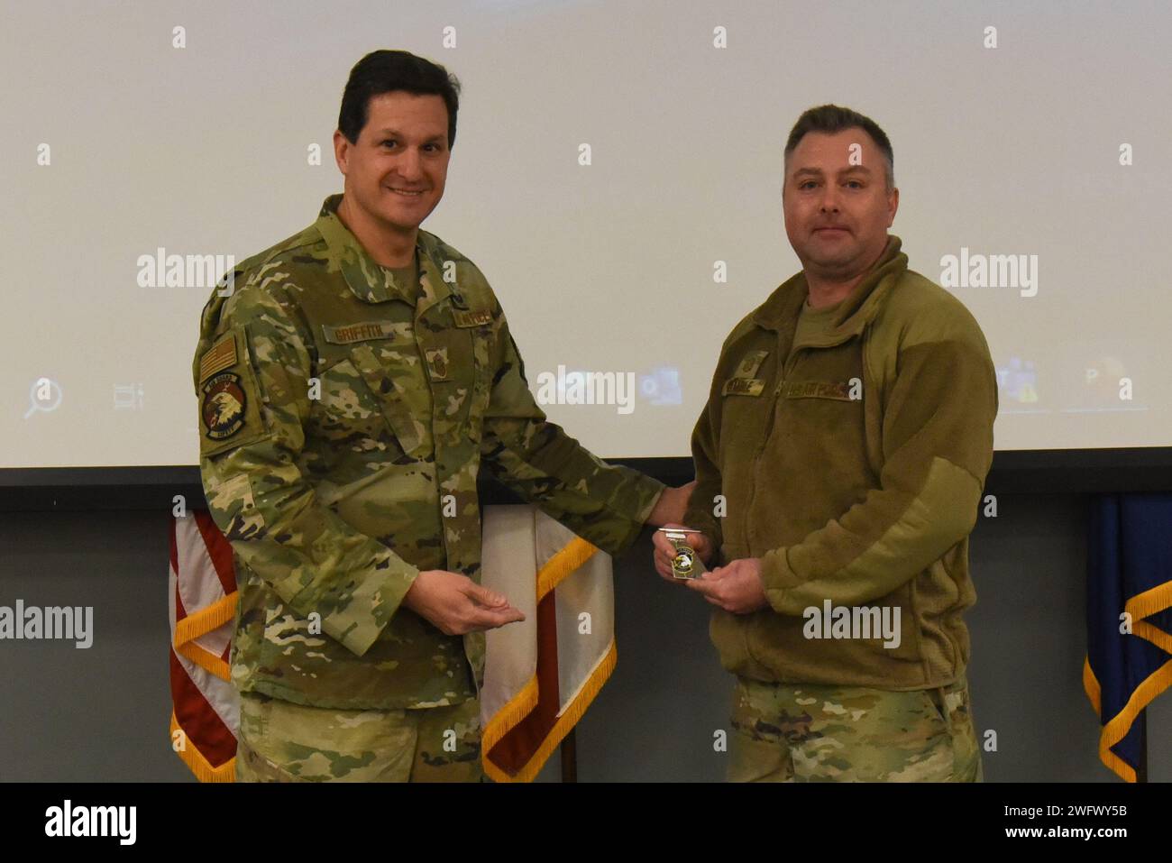 U.S. Air Force Senior Master Sgt. Steve Griffith, the base Occupational ...