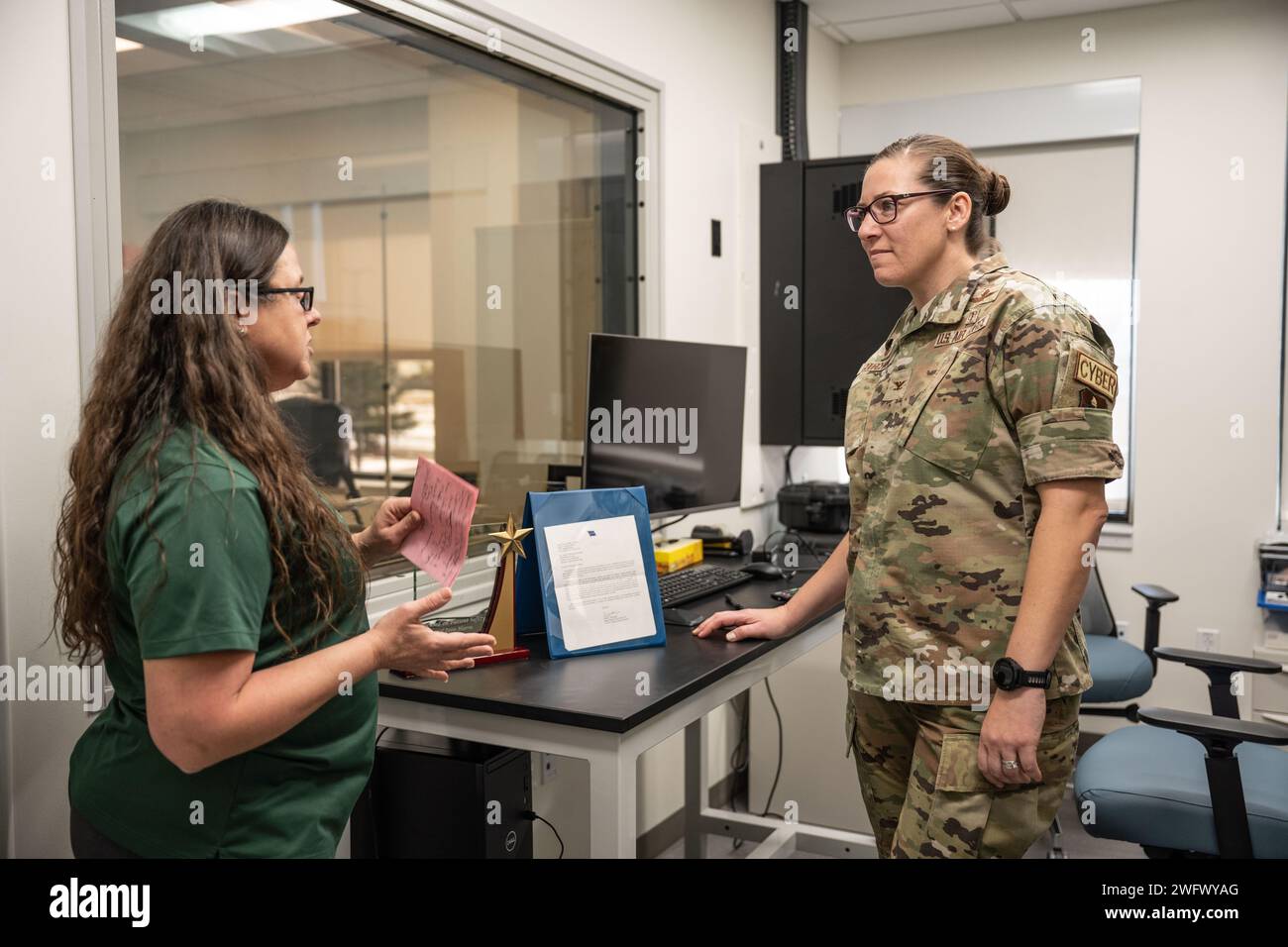 U.S. Air Force Col. Lauren A. Courchaine, 37th Training Wing commander ...