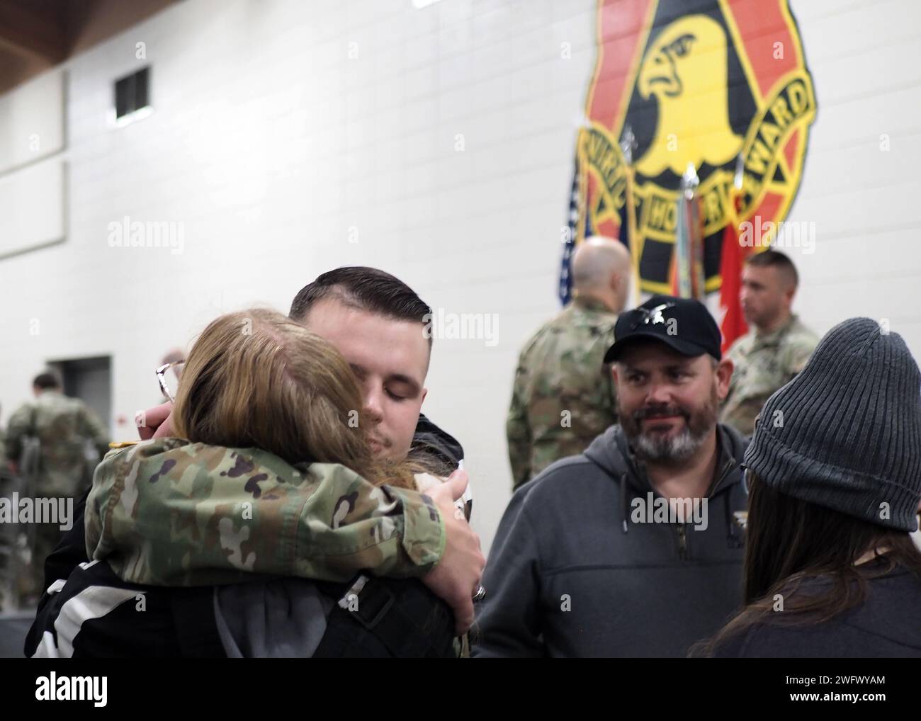 Friends and family say goodbye to Soldiers with the 186th Military ...