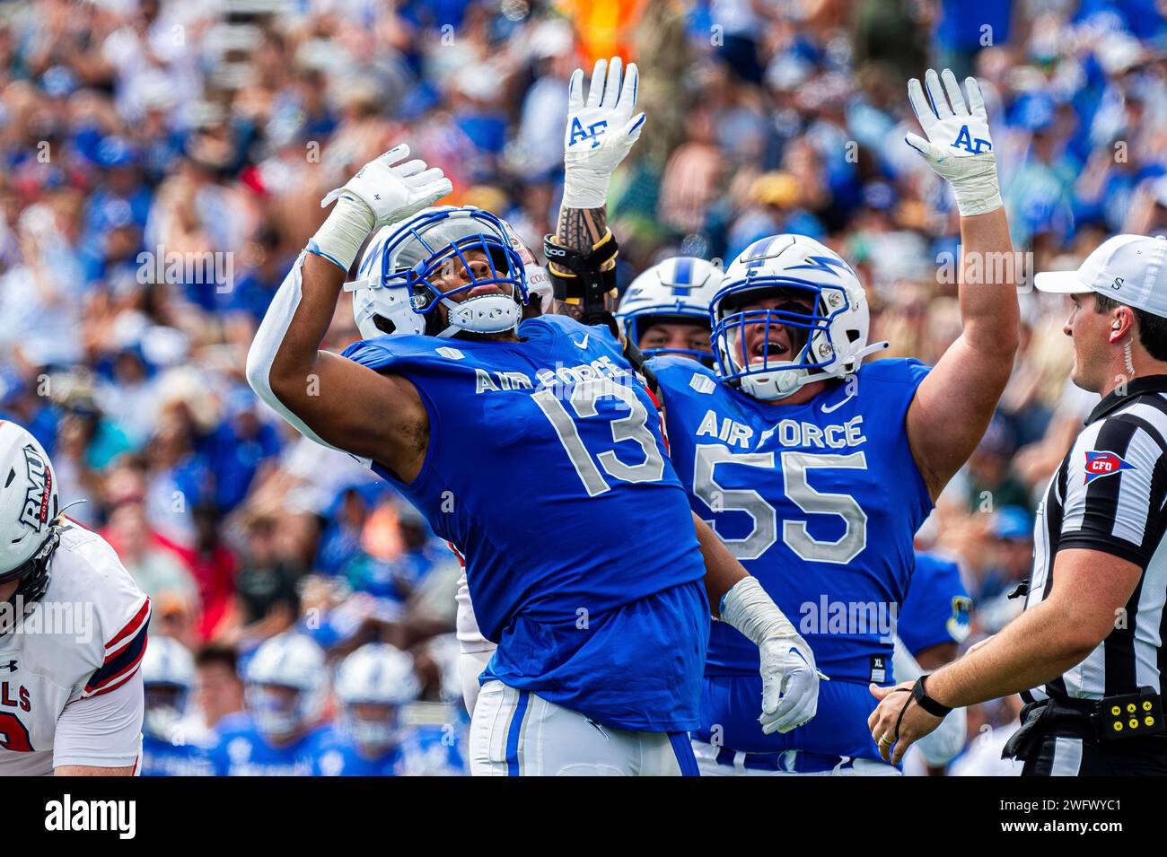 U.S. AIR FORCE ACADEMY, Colo. – Air Force's PJ Ramsey celebrates after ...