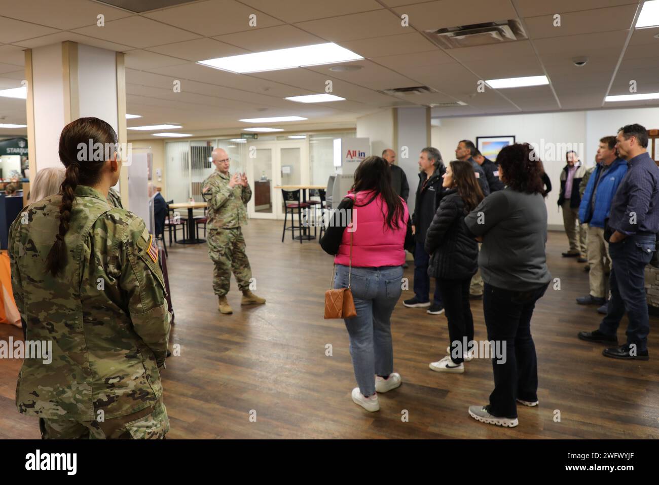 Civic leaders from the city of Rehobeth receive a briefing by Lt. Col ...