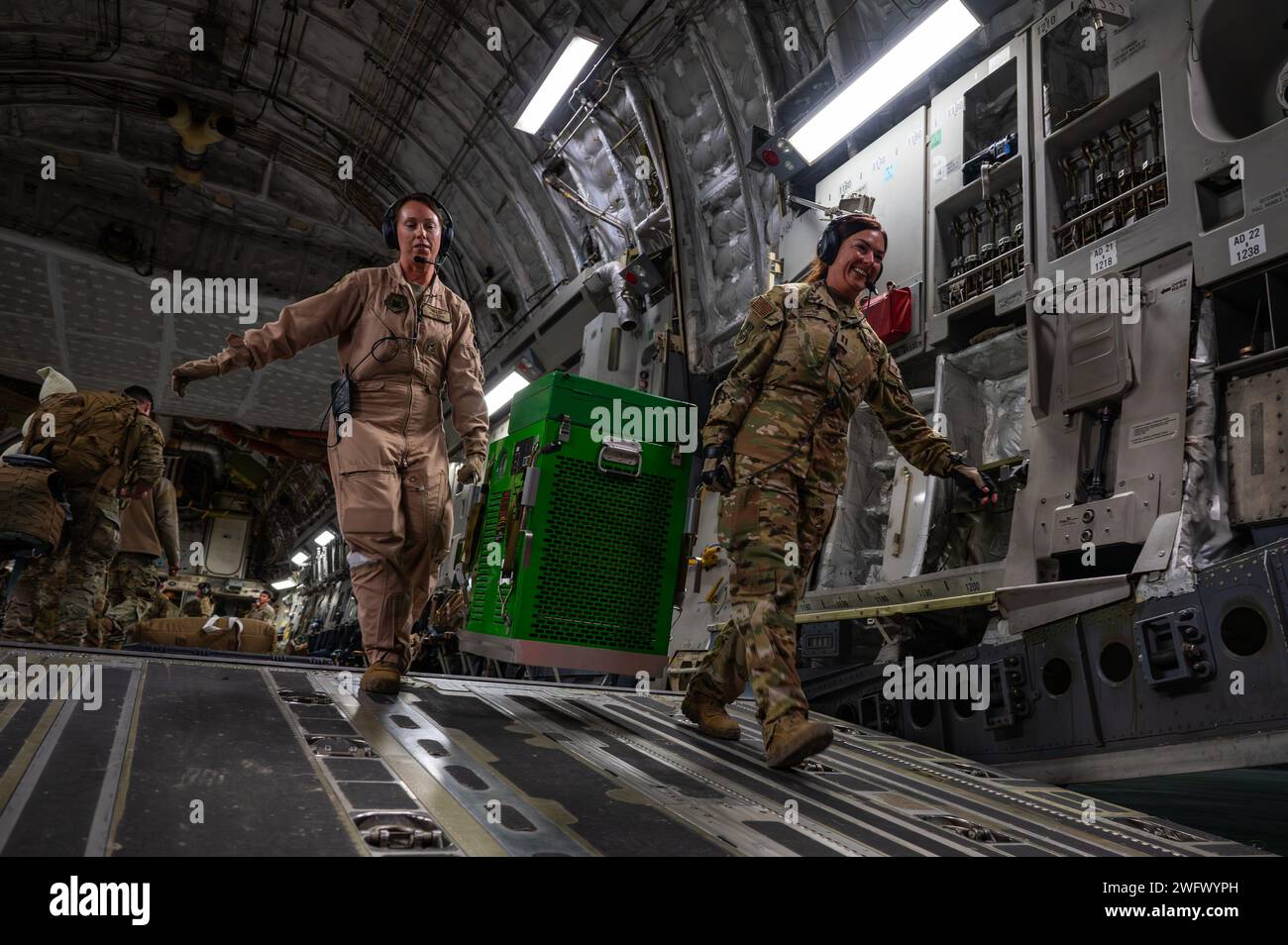 U.S. Air Force Capt. Jana Helgeson and 1st Lt. Rikki Hufford ...