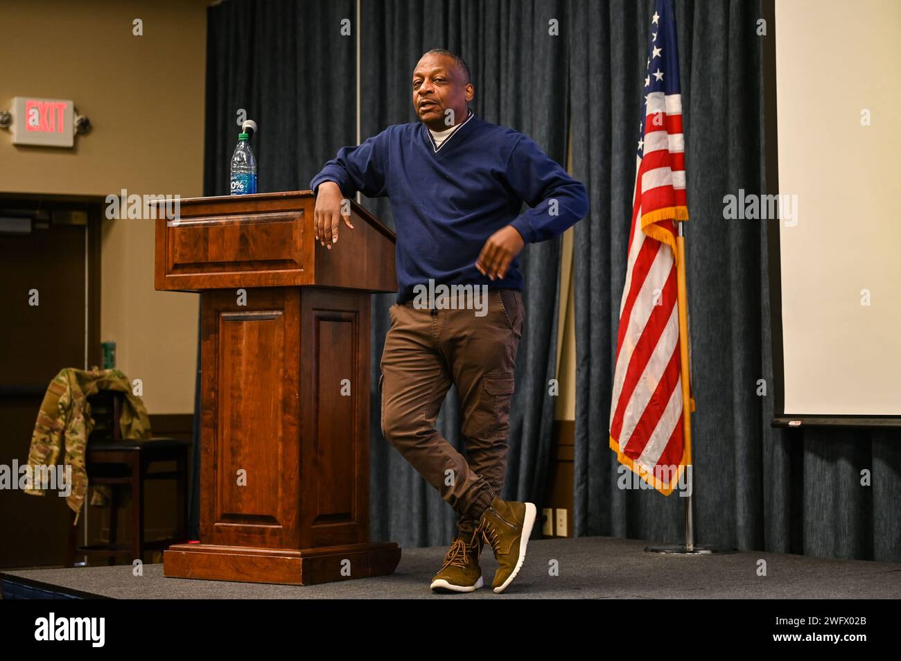 Retired Chief Master Sgt. Anthony Brinkley, a motivational speaker and former 314th Airlift Wing ...