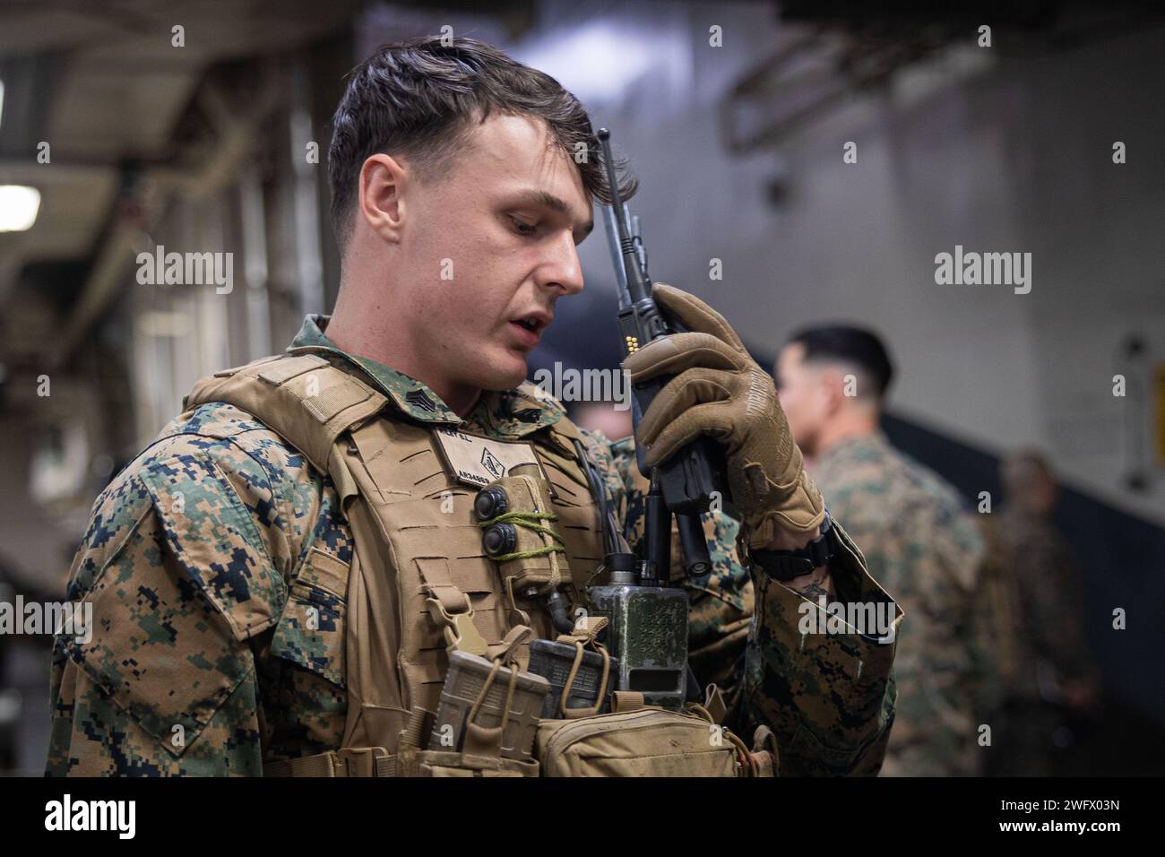 U.S. Marine Corps Gunnery Sgt. Matthew Sullivan, the ammo chief of the ...