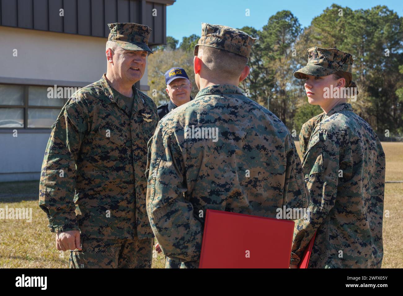 U.S. Marine Corps Col. Mark Bortnem, commanding officer, Marine Corps ...