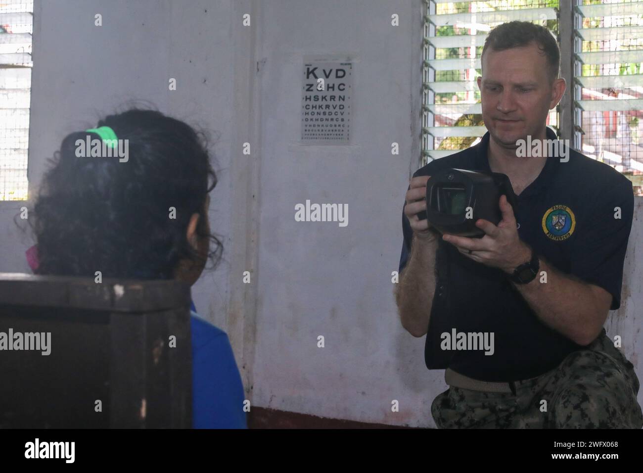 U.S. Navy Lt. Trey Ketchum, from Fort Walton Beach, Florida, uses a ...
