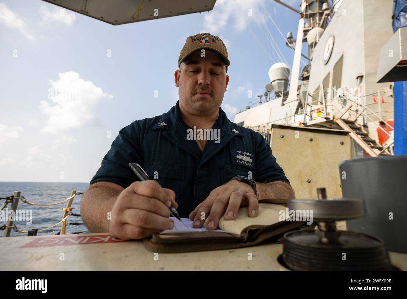 240104-N-DY413-1016 GULF OF ADEN (Jan. 4, 2024) Gunner’s Mate 2nd Class ...