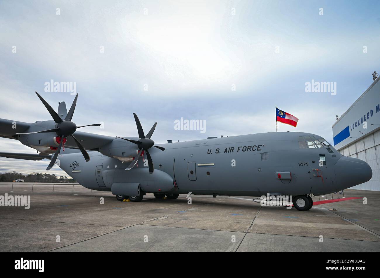 The 165th Airlift Wing (AW), Georgia Air National Guard's first C-130J ...