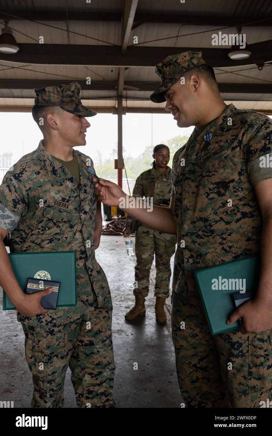 U.S. Marine Corps Lance Cpl. Dominic Guerra, left, and Lance Cpl ...