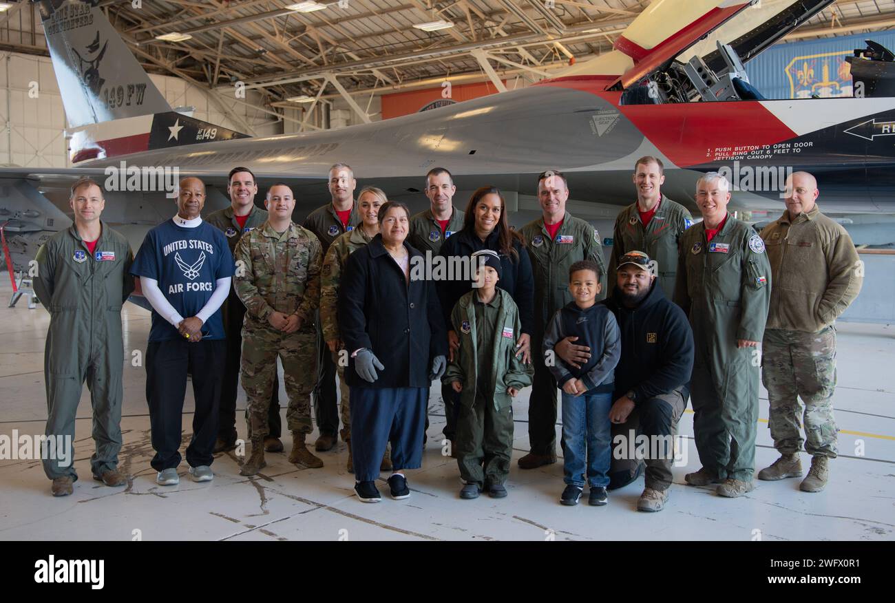 Pilot for a Day, Alexander “Freeze” Winters and his family pose for a ...