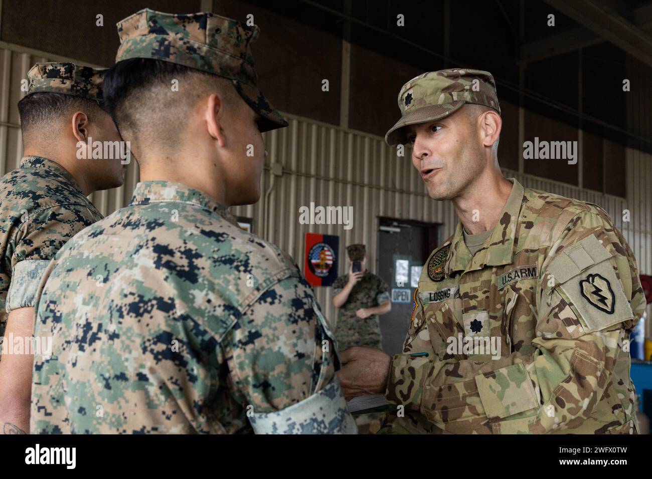 U.S. Army Lt. Col. Christopher Lossing with 2-25 Aviation Regiment ...