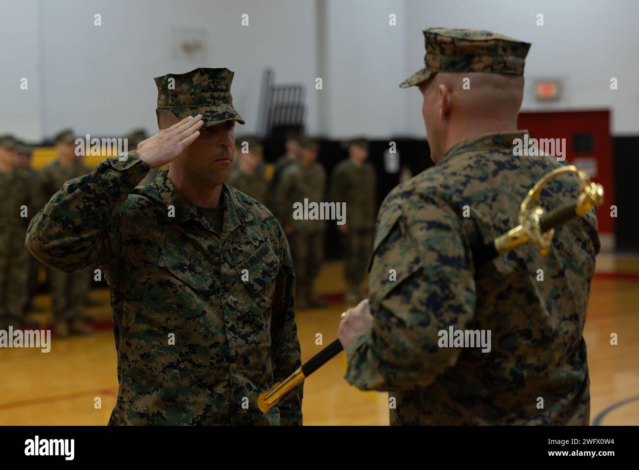 U.S. Marine Corps Sgt. Maj. Brent R. Sheets, left, a Concord, North ...