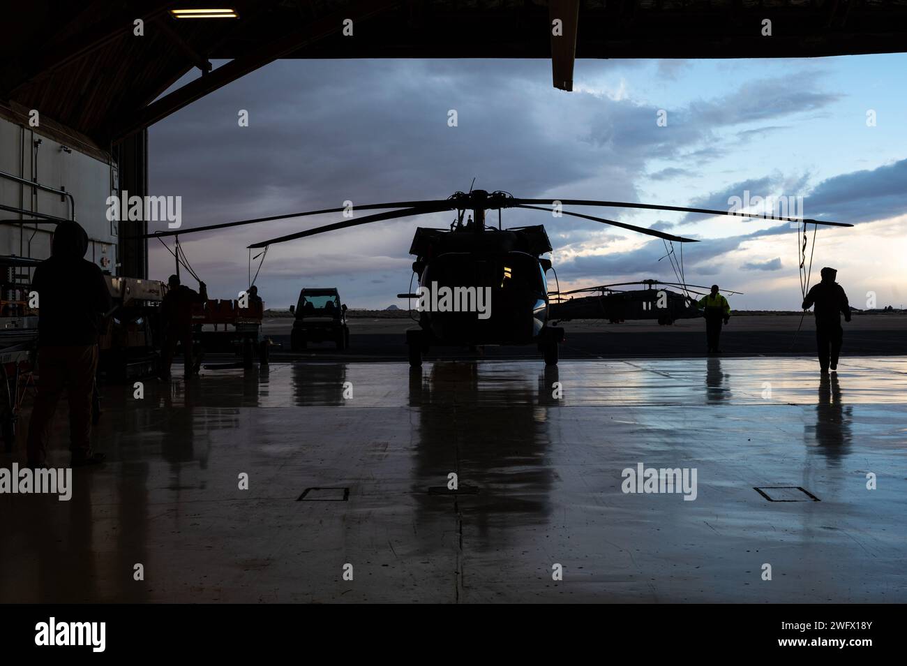 Members of the White Sands Missile Range Army Air Detachment prepare a ...