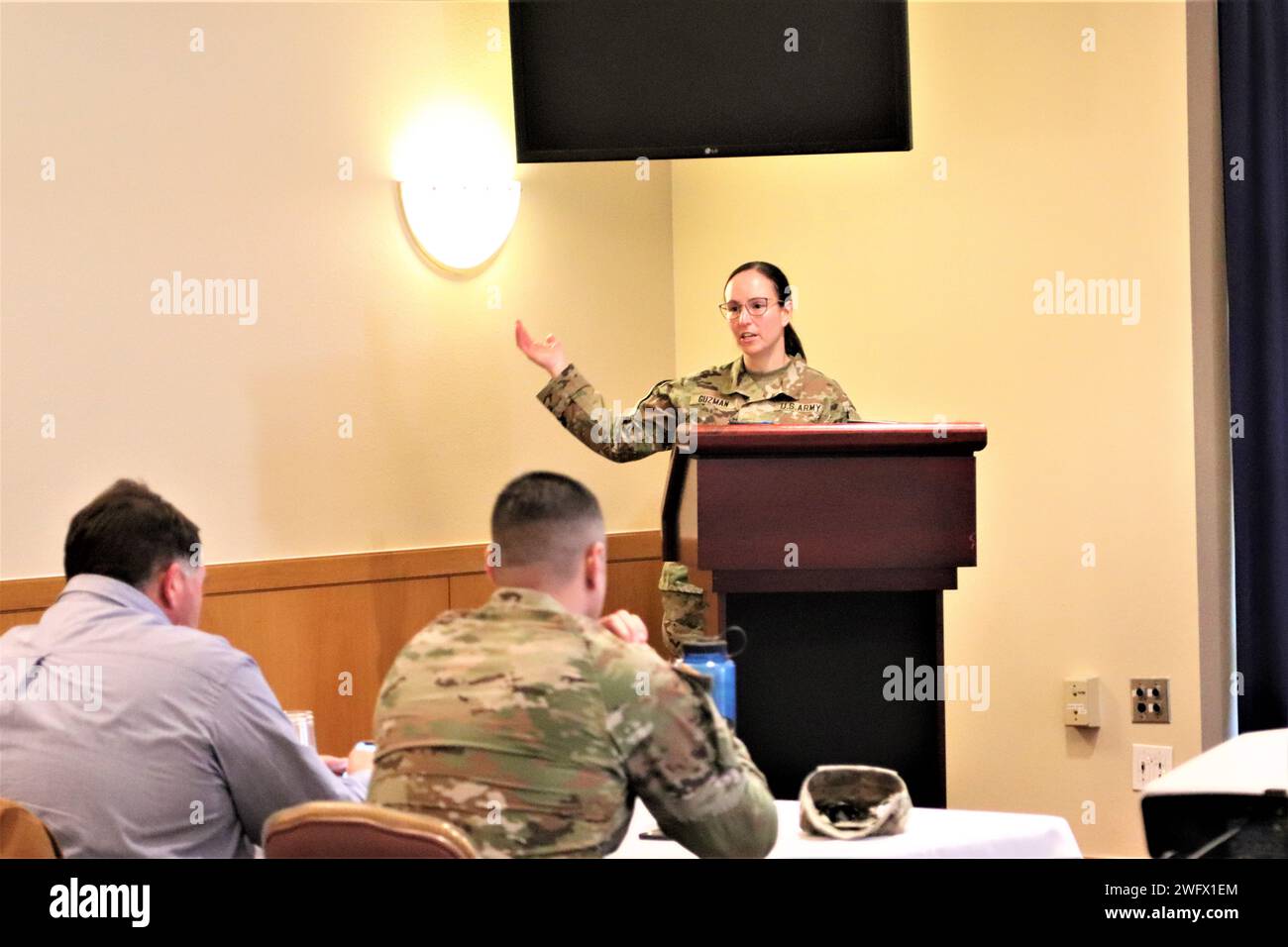 Master Sgt. Ana Guzman with the Fort McCoy Equal Opportunity Office ...