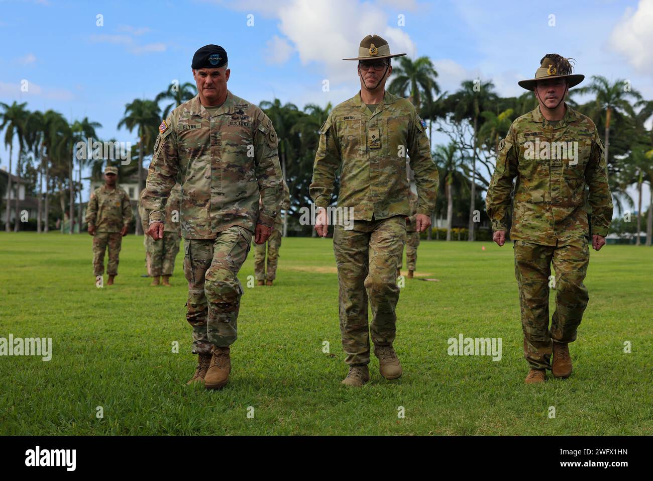 U.S. Army Pacific Commanding General Gen. Charles A. Flynn (left ...