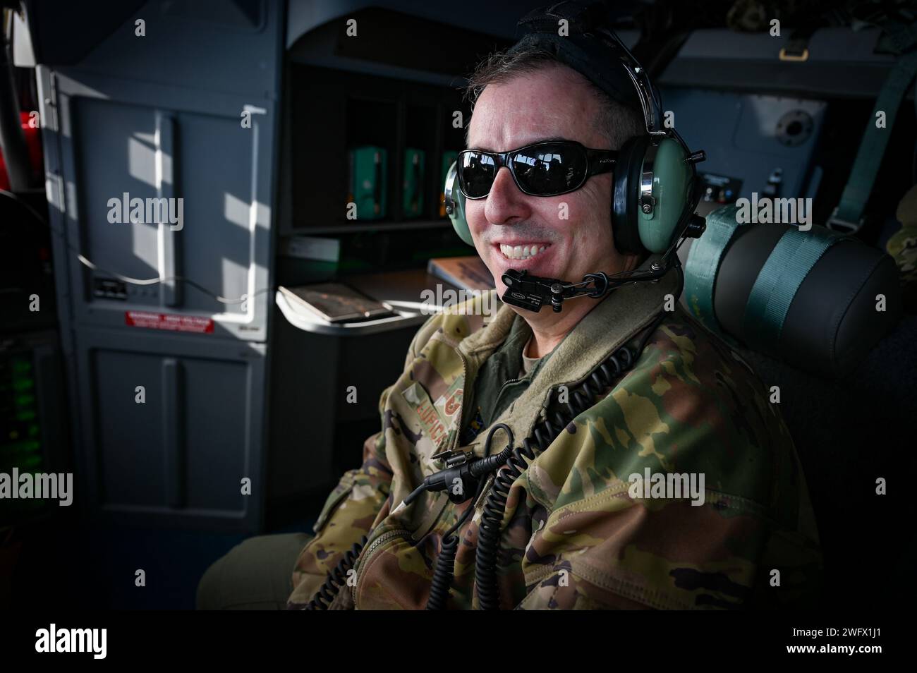 U.S. Air Force Senior Master Sgt. Guy Lupica, a loadmaster assigned to ...