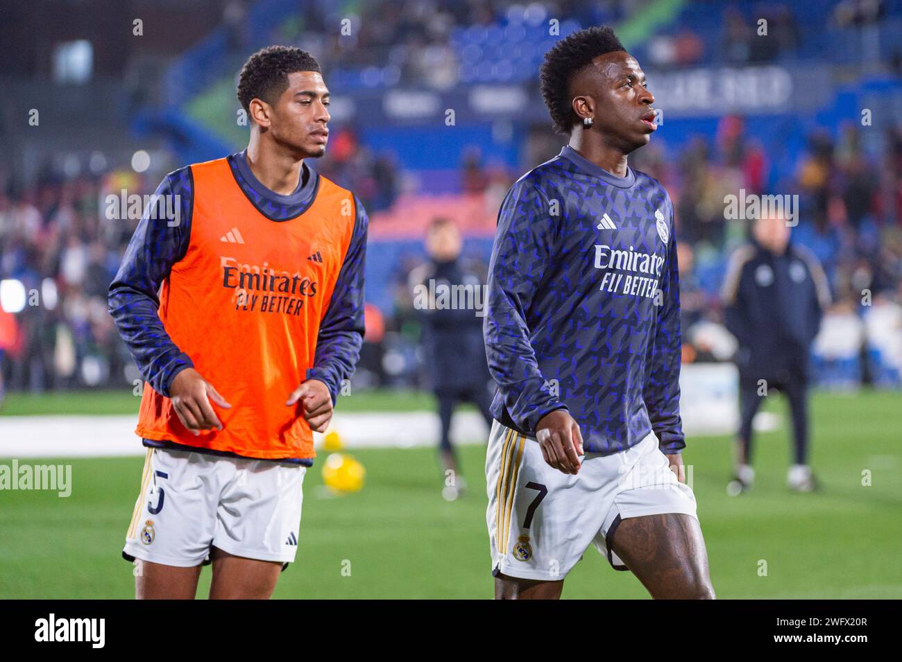 Getafe, Madrid, Spain. 1st Feb, 2024. Jude Bellingham and Vinicius ...