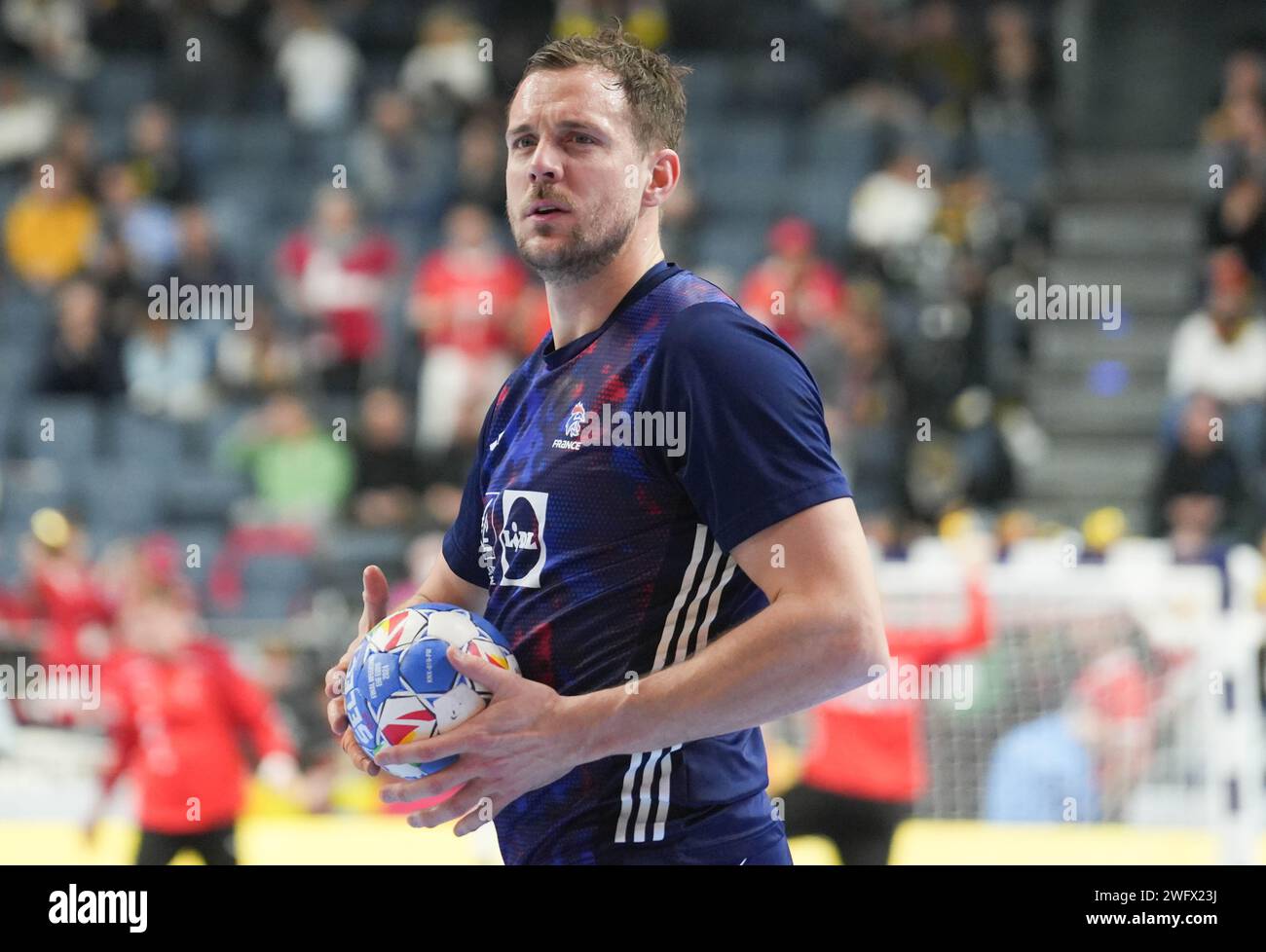 during the Men's EHF Euro 2024, Final handball match between France and ...