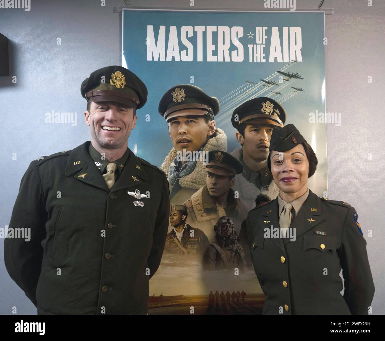 U.S. Air Force Col. Ryan Garlow, left, 100th Air Refueling Wing ...