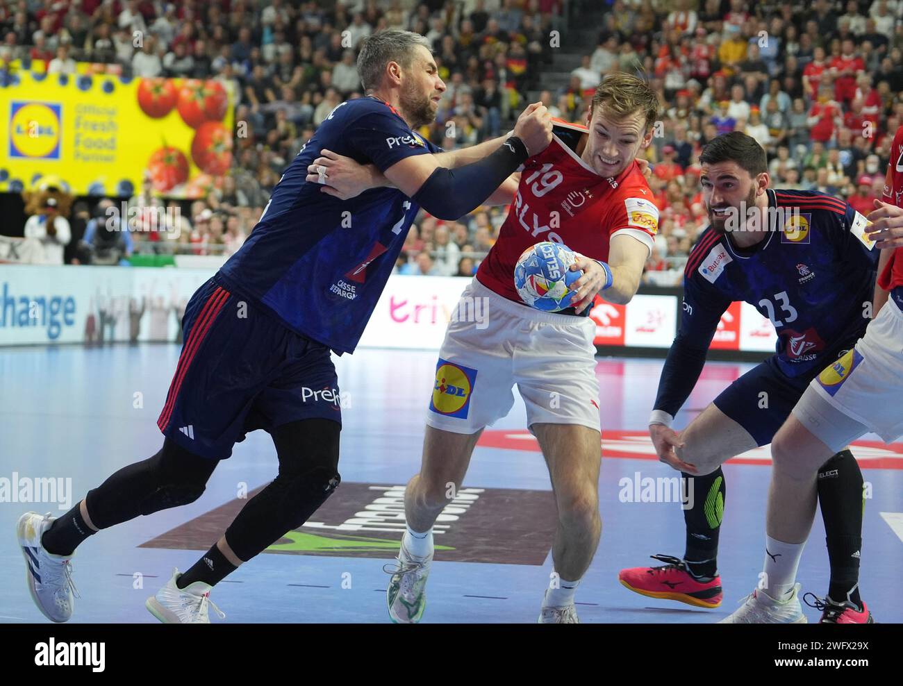 during the Men's EHF Euro 2024, Final handball match between France and ...