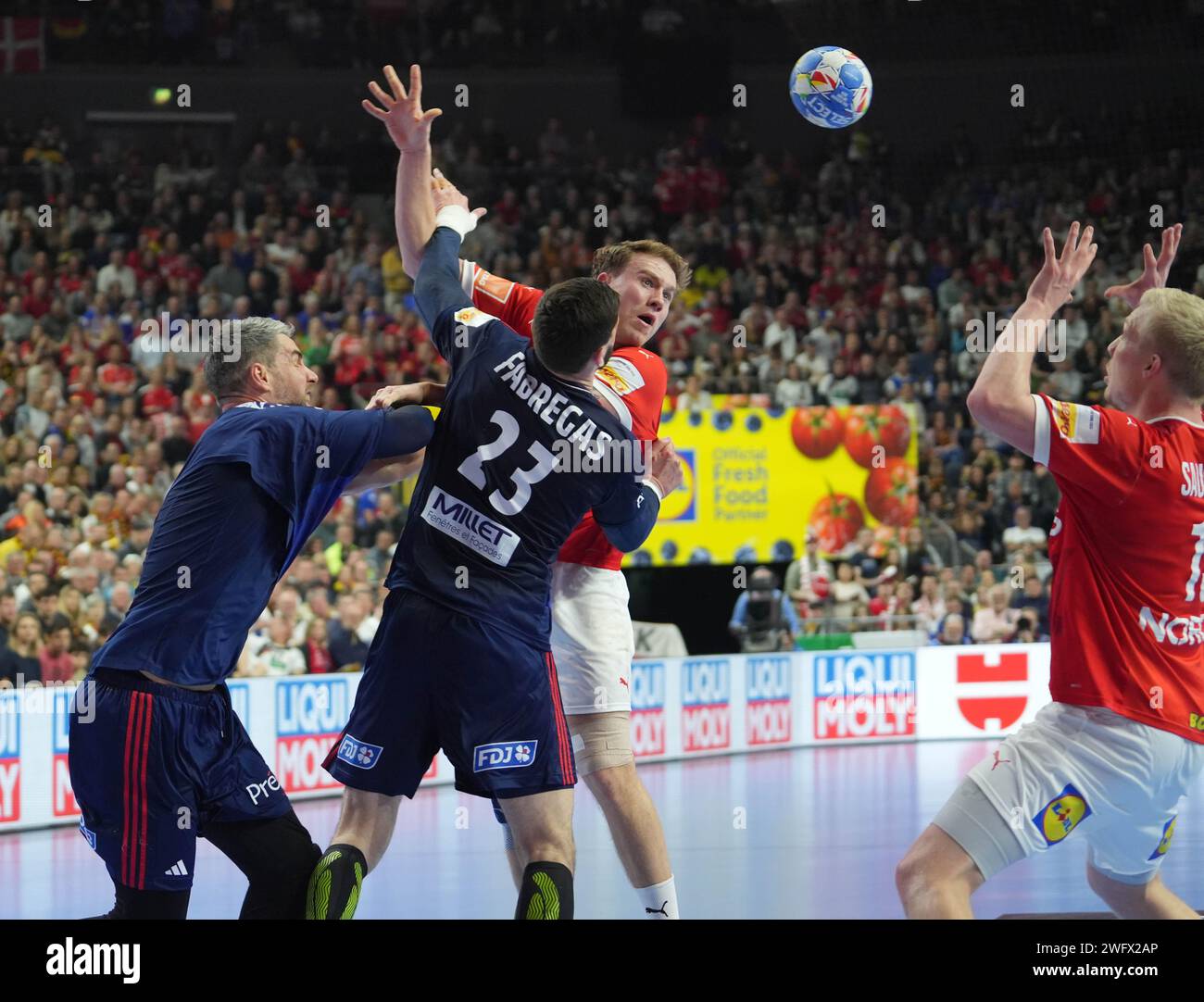 during the Men's EHF Euro 2024, Final handball match between France and ...