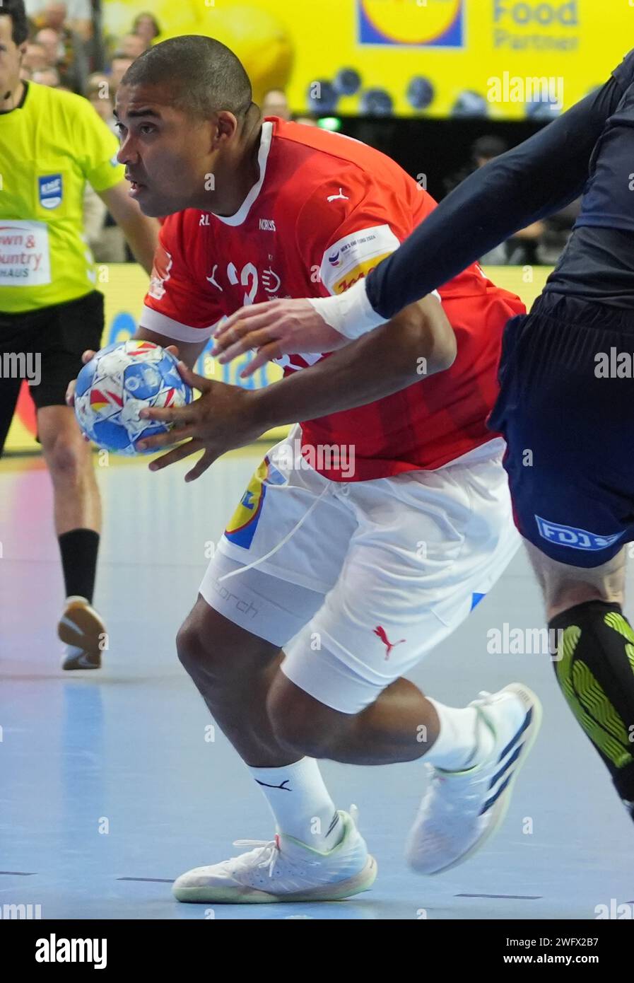 during the Men's EHF Euro 2024, Final handball match between France and ...