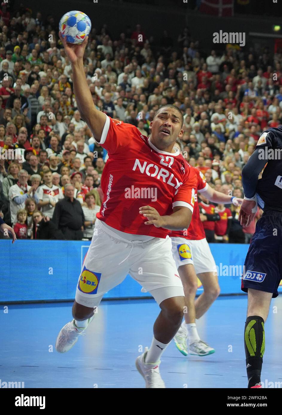 during the Men's EHF Euro 2024, Final handball match between France and ...